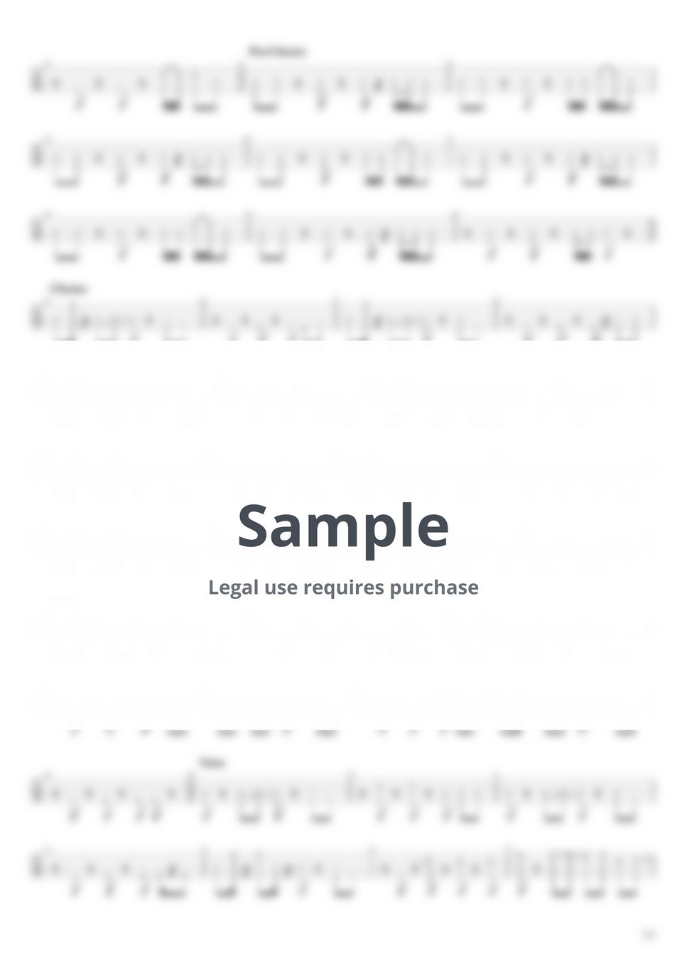 inabakumori - Lagtrain (Bass TAB) Sheet Music by Muya