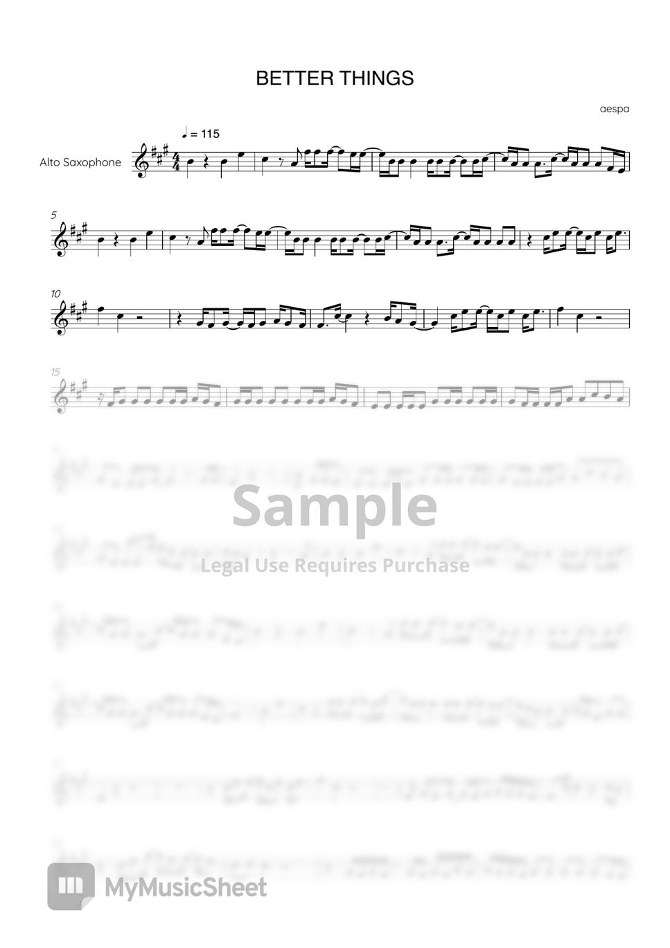 aespa - Better Things Sheets by JL