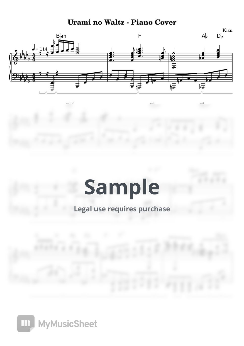 Kikou - うらみのワルツ || Urami no Waltz Sheet Music by Kizu