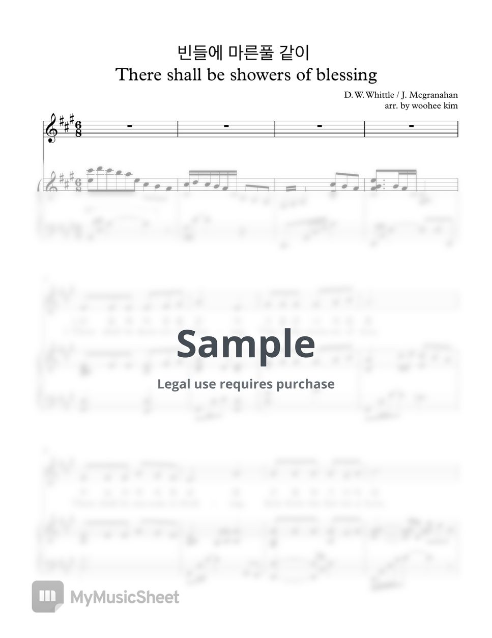 D.W.whittle - There shall be showers of blessing 악보 by Woohee Kim
