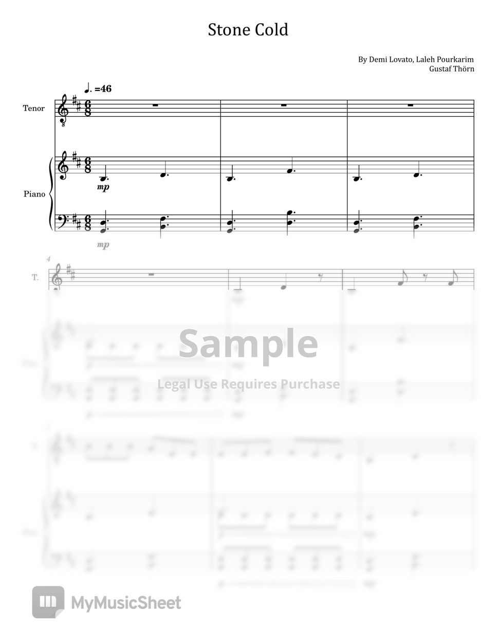 Demi Lovato, Laleh Pourkarim & Gustaf Thörn - Stone Cold (Demi Lovato ...