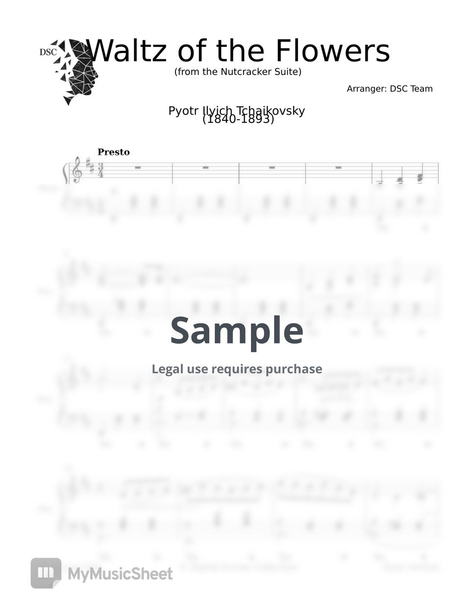 Tchaikovsky - Waltz of the Flowers Sheets by Digital Scores Collection