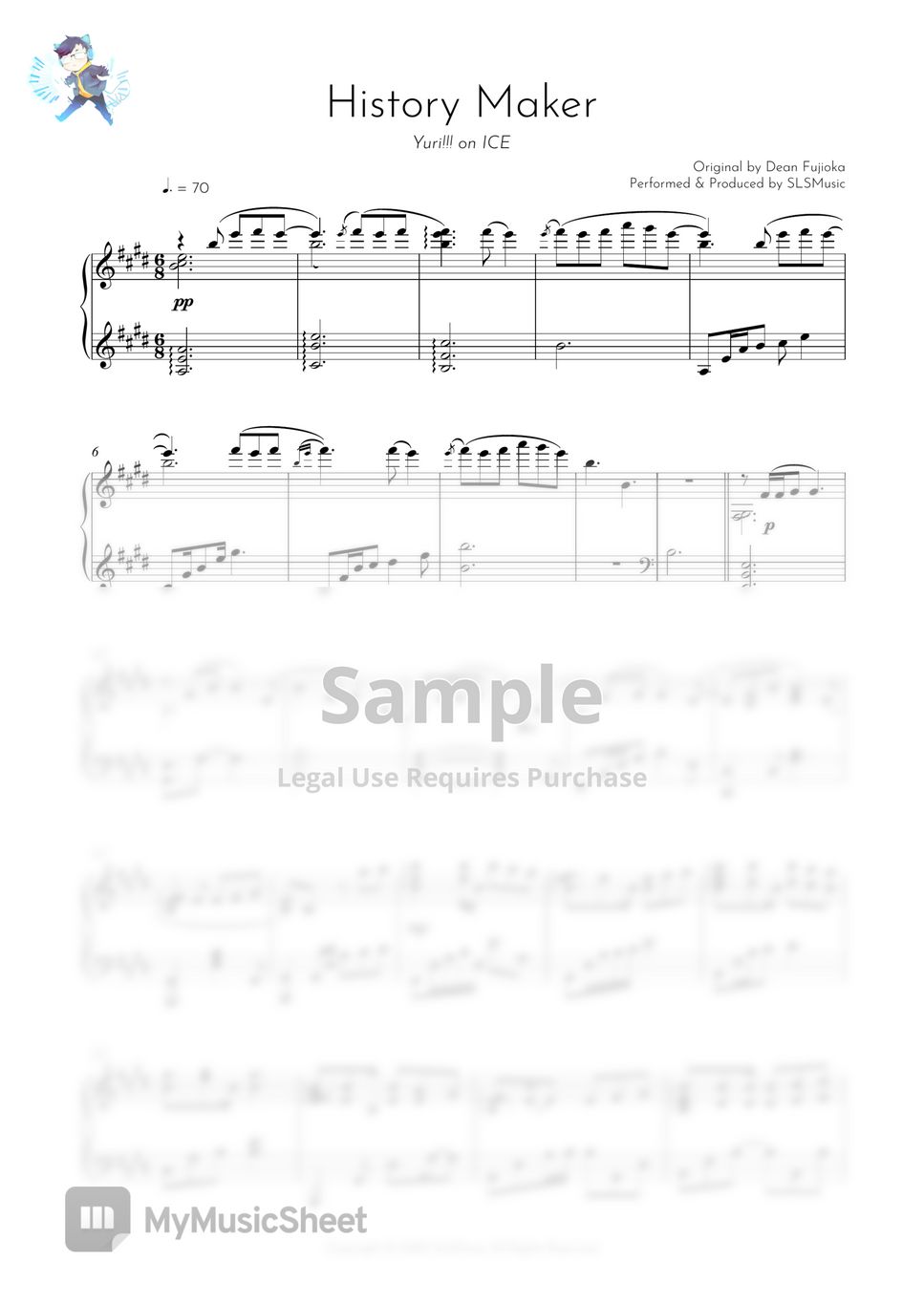 Yuri on Ice - History Maker 악보 by SLSMusic