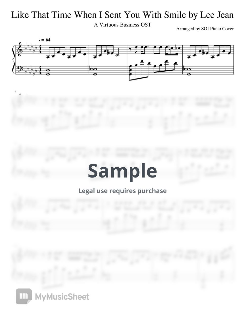 [A Virtuous Business OST] Lee Jean - Like That Time When I Sent You With Smile (Solo Piano ...