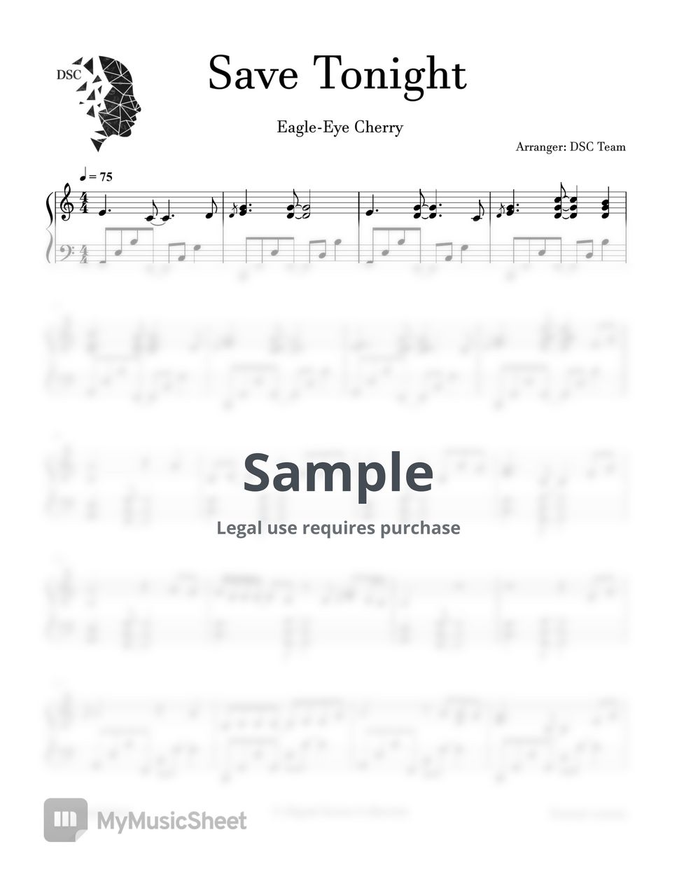 Eagle-Eye Cherry - Save Tonight (relax version) Sheets by Digital Scores Collection