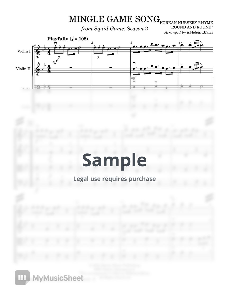 Korean Nursery Rhyme - Mingle Game Song (from Squid Game S2) - String ...