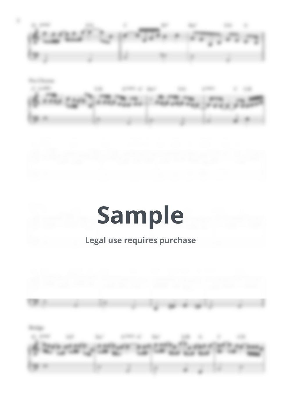 ECLIPSE - Sudden Shower (Lovely Runner) (EASY PIANO SHEET) Sheet Music ...