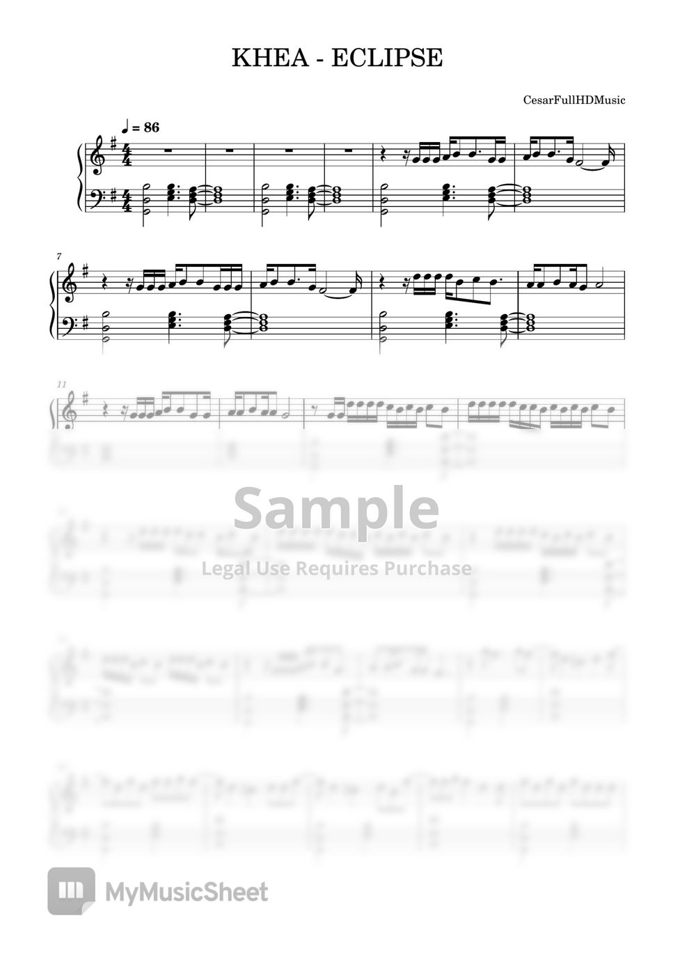 KHEA - ECLIPSE Sheet Music