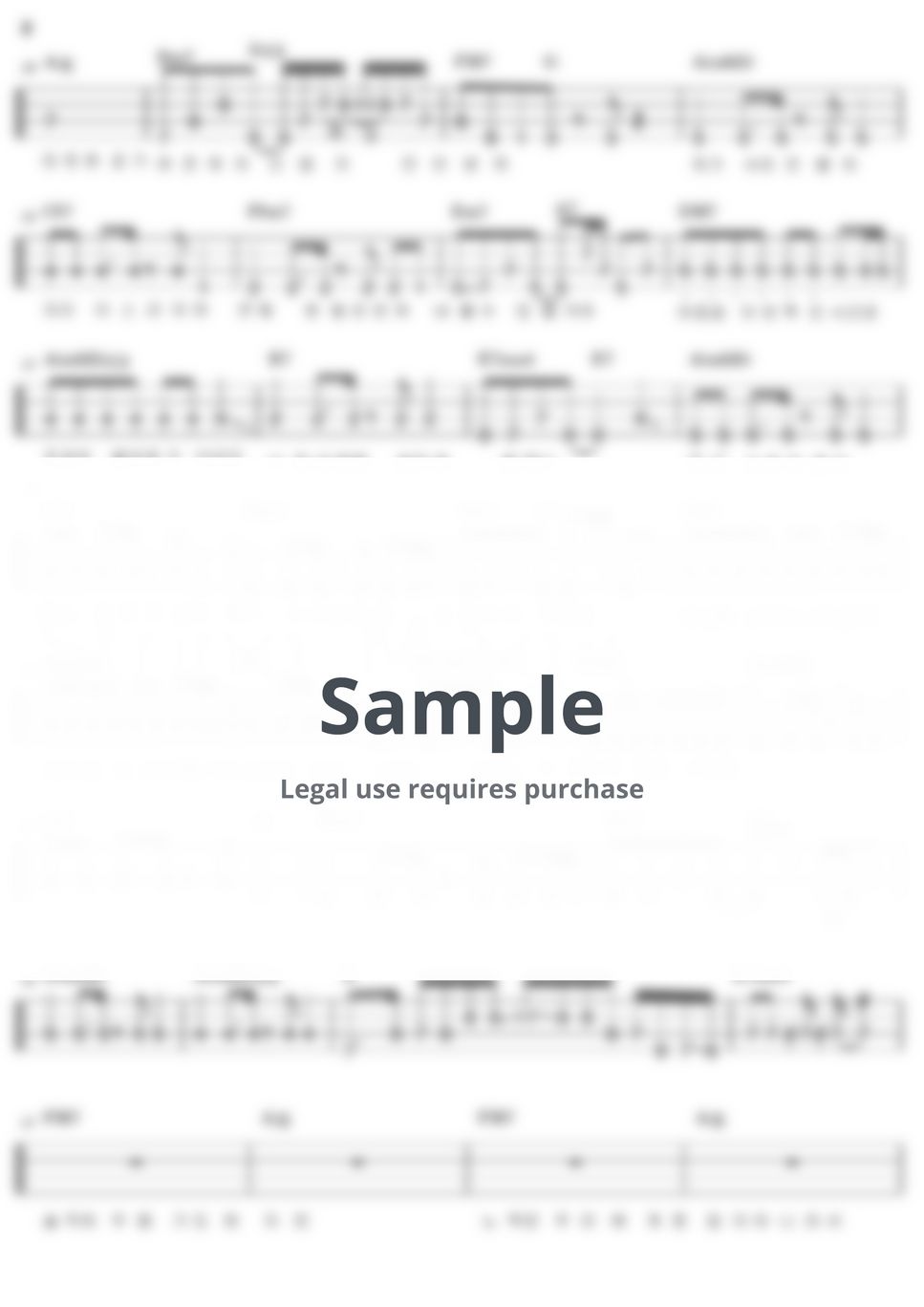 YOUNHA(윤하) - 사건의 지평선(Event Horizon) (베이스 TAB) Sheets by StringMagic_쥬쌤