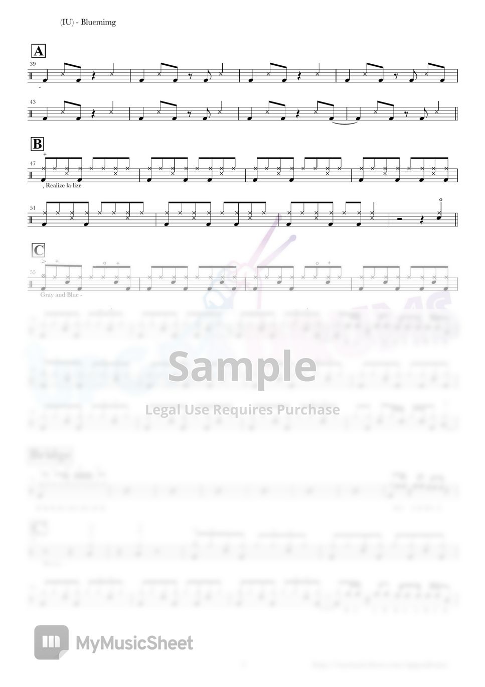 IU - Blueming Sheets by UPGRADRUMS