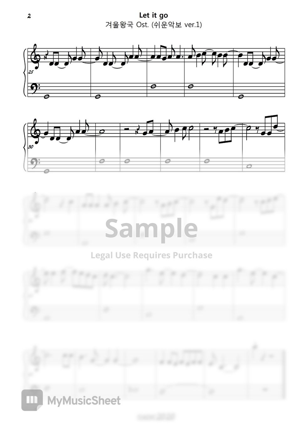 K. Lopez & R. Lopez - Let it go from Frozen (easy piano ver.1 ...