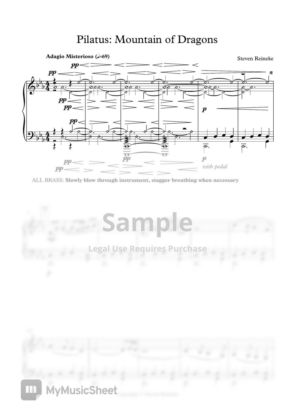 Steven Reineke - Pilatus: Mountain of Dragons - Steven Reineke 악보 by MF ...