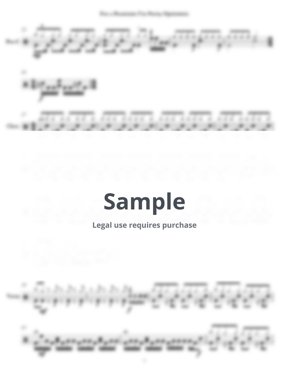 Paramore - For a Pessimist I'm Pretty Optimistic Sheets by Evan Aria Serenity