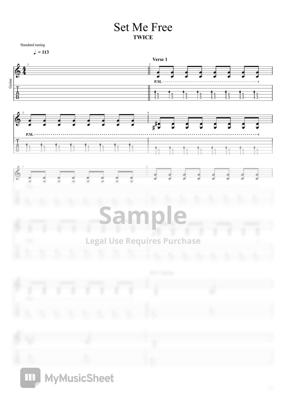 TWICE - Set Me Free Tab + 1staff by Rob Ethereal