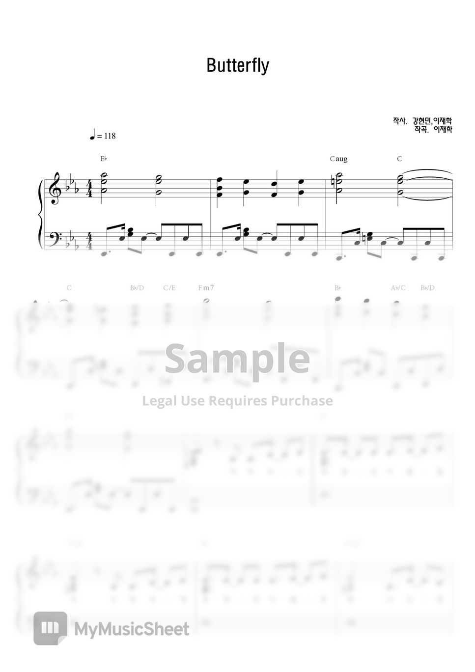슬기로운 의사생활2 Ost Butterfly Sheet Music By Na Piano