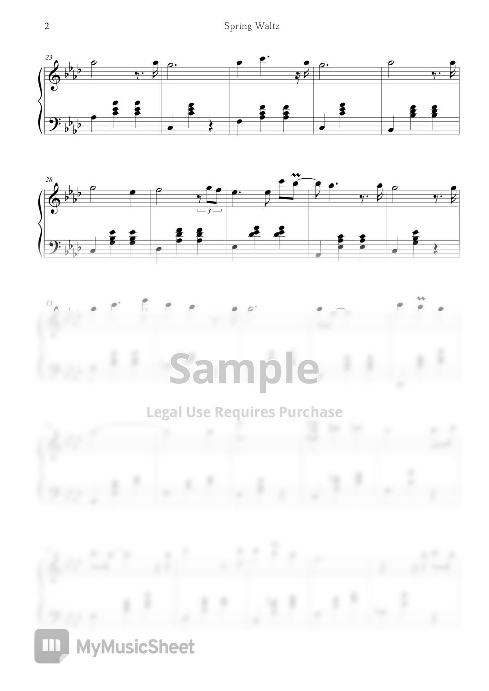 Carla Bruni - Spring Waltz (One Spring Night) Sheet Music by Cielle