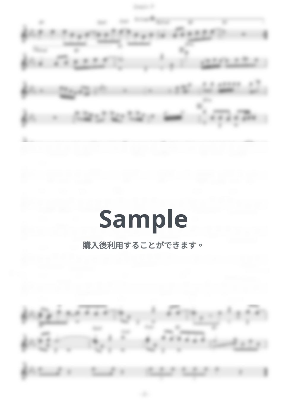 5050 - Jungle P (『ONE PIECE』 / in Eb) 楽譜 by muta-sax