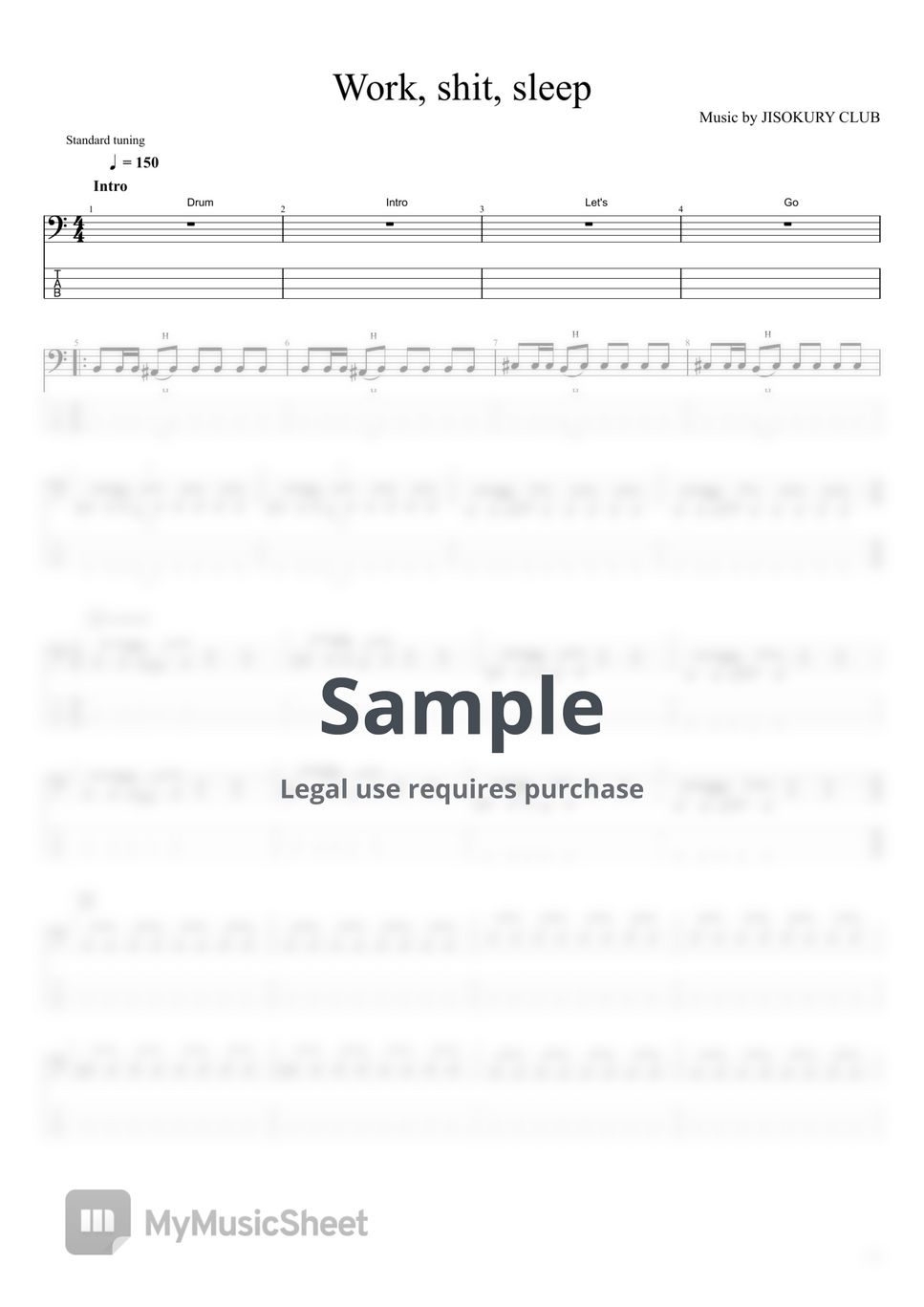 지소쿠리클럽 - Work, shit, sleep Sheets by Tastybass