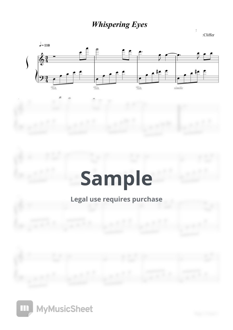 Yuriko Nakamura - Whispering Eyes Sheets by dogemusic