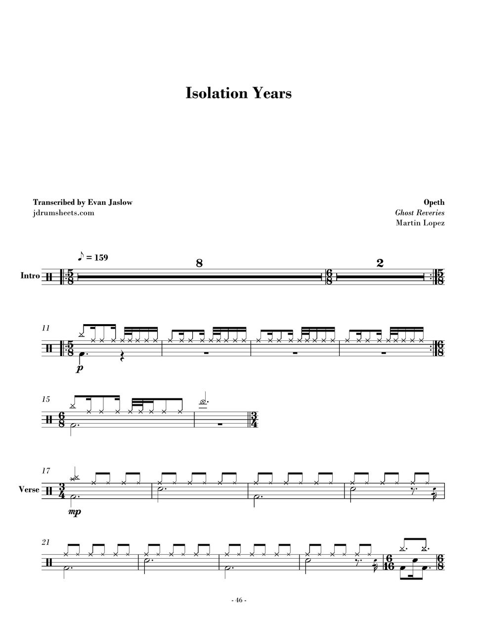 Opeth - Isolation Years Sheets by Evan Aria Serenity