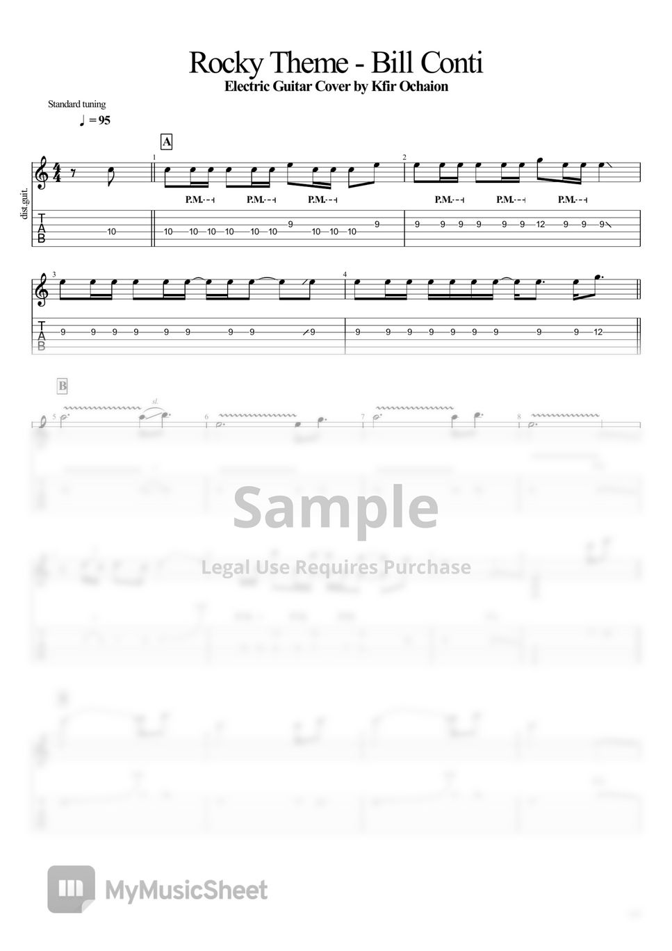 Bill Conti - Gonna Fly Now (Rocky Theme) 曲谱 by Kfir Ochaion