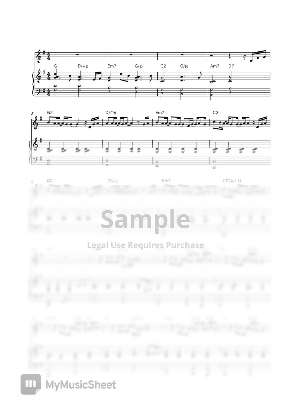 김강현 - 시간을 뚫고 (G key) 악보 by 생명의건반