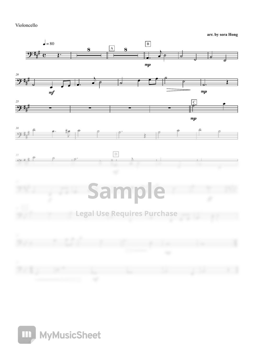 찬송가 79장 주 하나님 지으신 모든 세계 앙상블 2플룻 알토색소폰 트럼펫 바이올린 첼로 피아노 악보 By Sora Hong