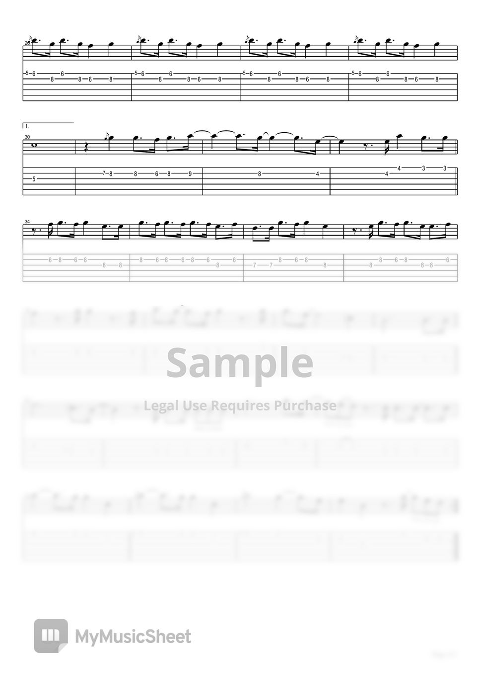 V(BTS) - Sweet night Sheet Music by FFGuitar