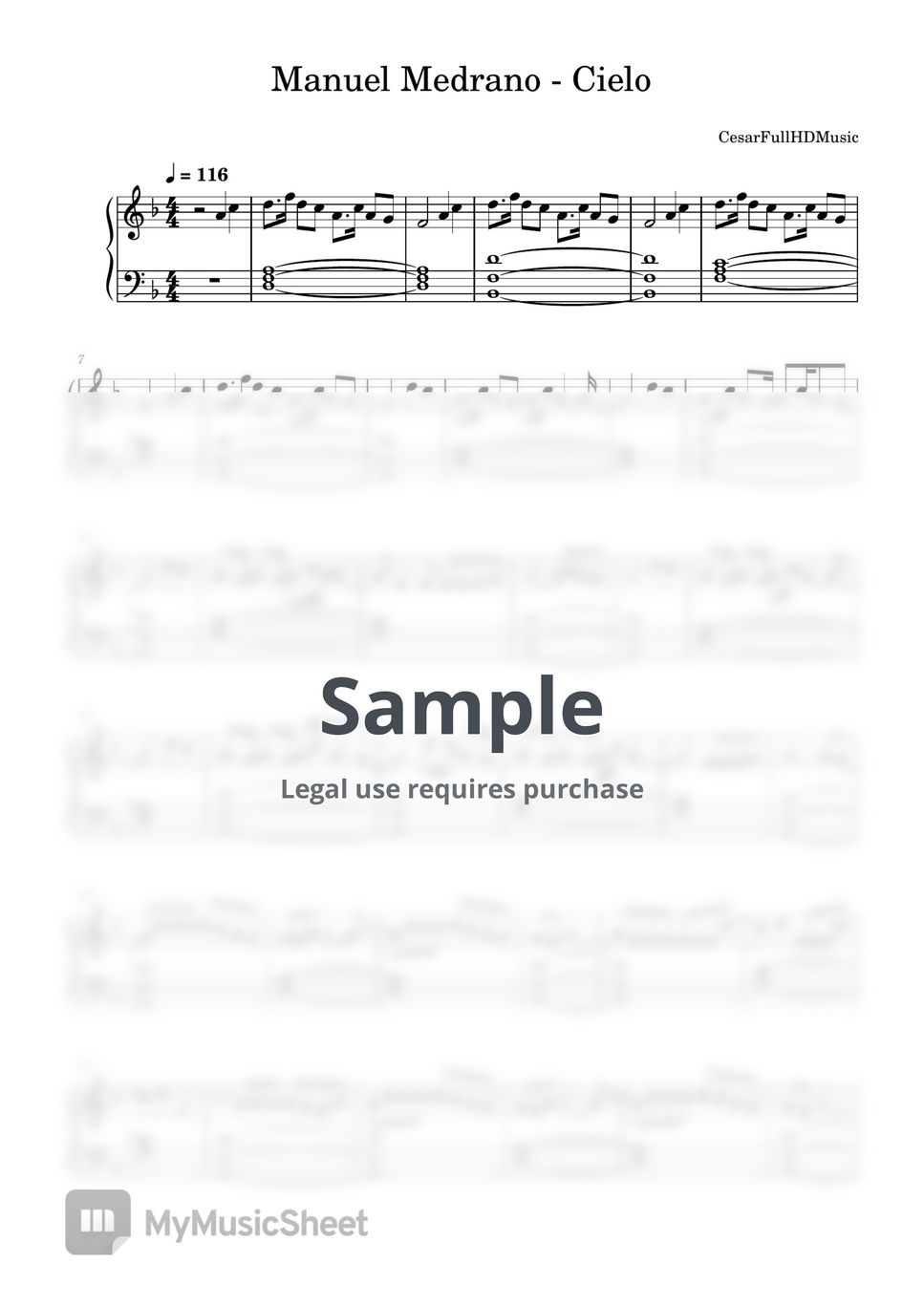 Manuel Medrano Cielo Sheets