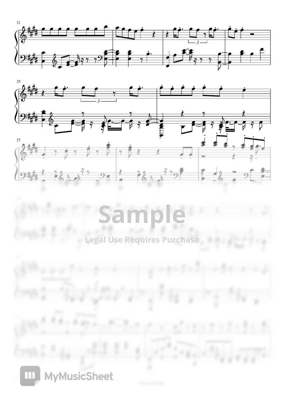 GOT7 - Eclipse - Piano Sheet + MP3 Sheets