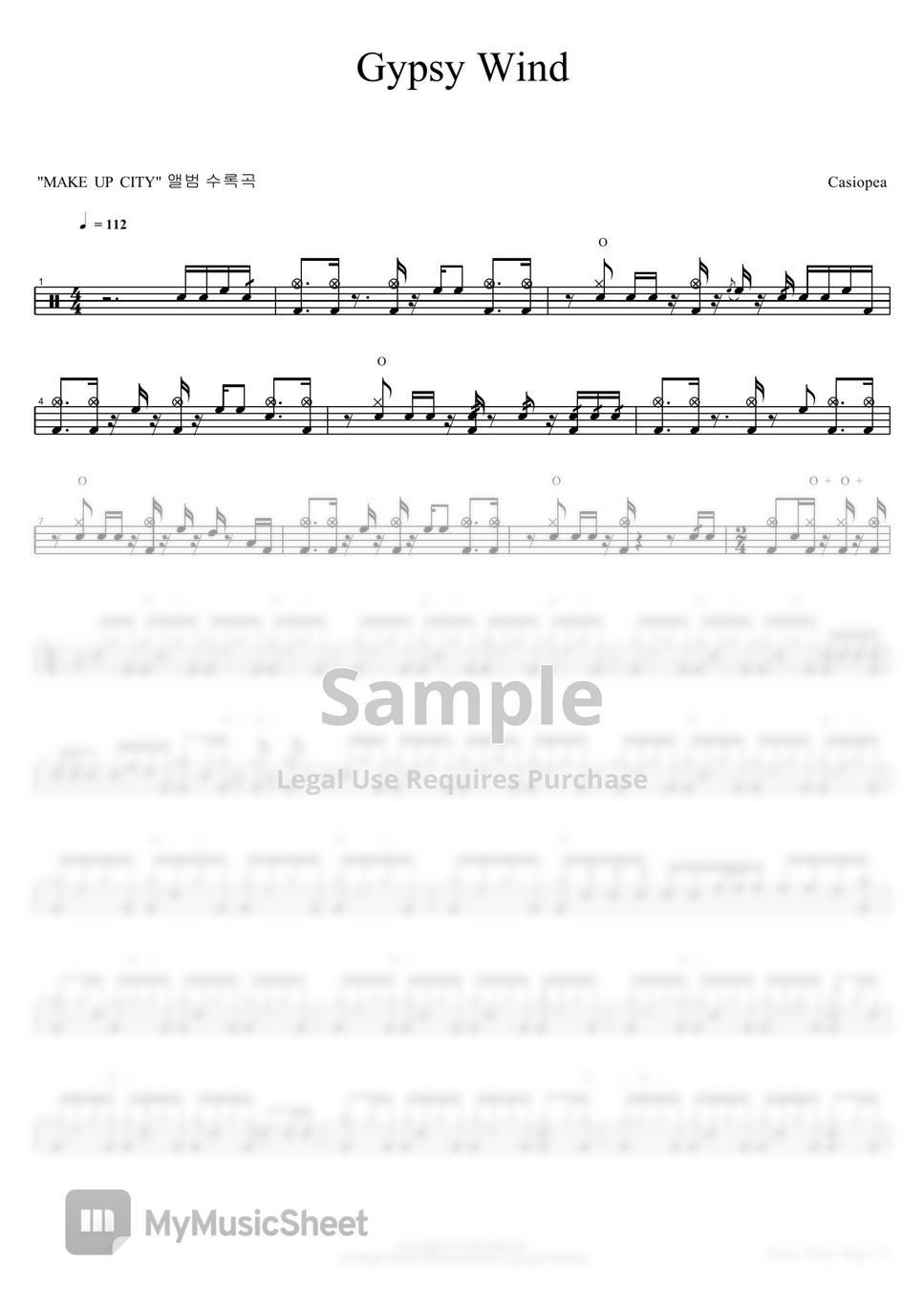 CASIOPEA - Gypsy Wind 악보 by COPYDRUM