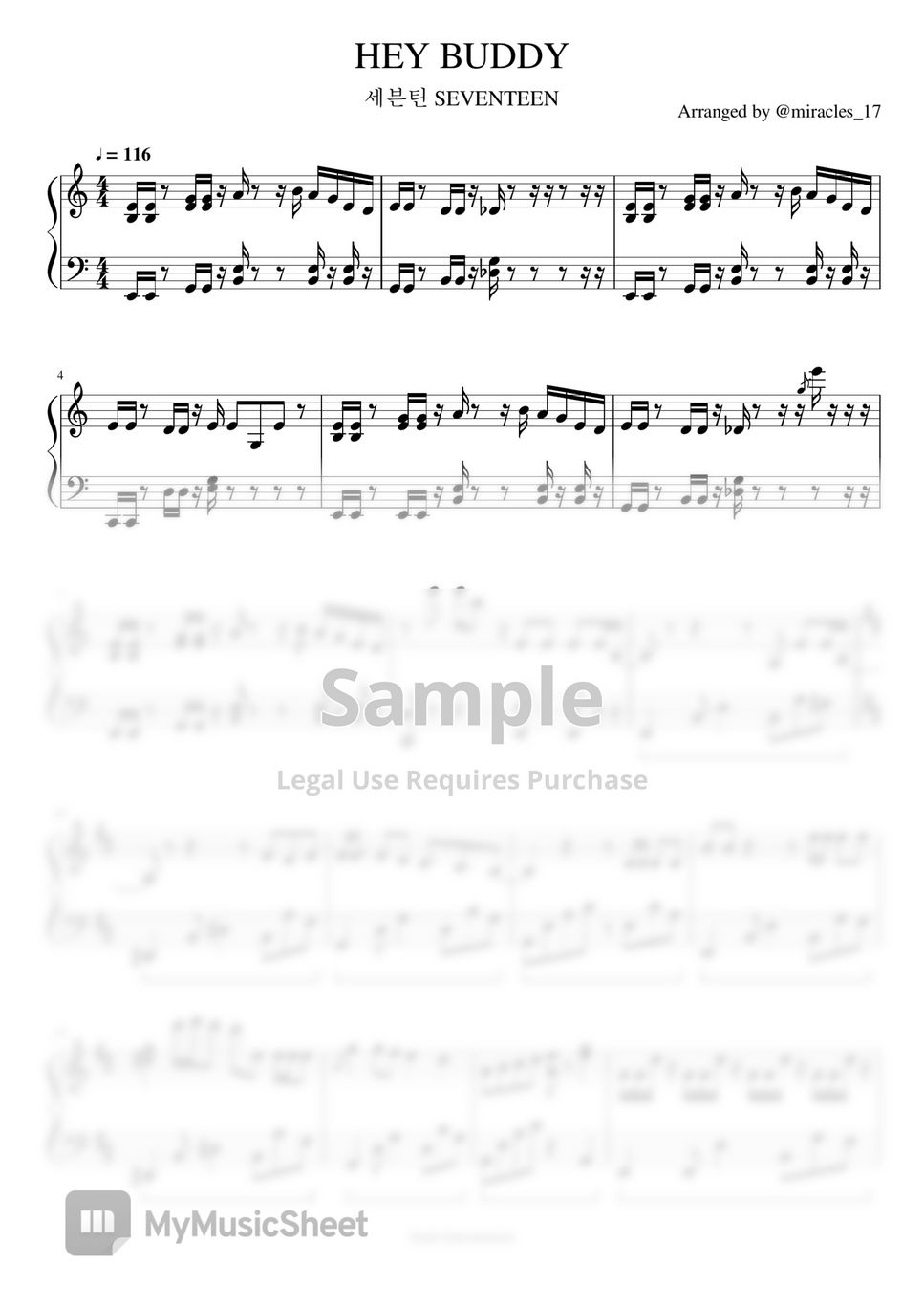 SEVENTEEN - Hey Buddy Sheets by @miracles_17