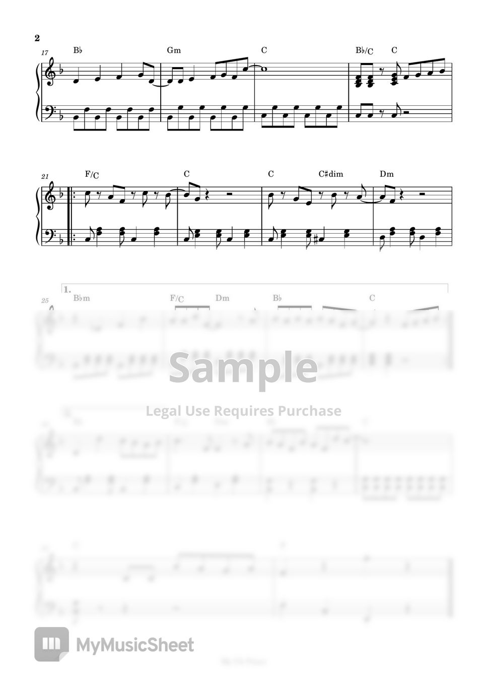 이웃집 토토로 Ost 이웃집 토토로 이웃집 토토로 엔딩주제가 쉬운피아노악보 Sheets By My Uk Piano