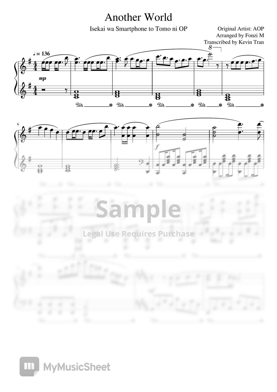 AOP - Isekai wa Smartphone to Tomo ni OP - "Another World" Sheets by ...