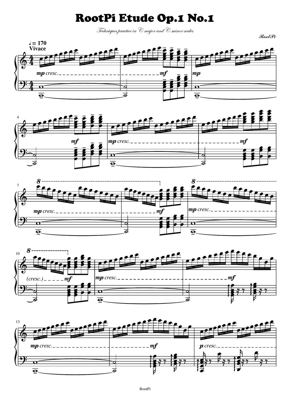 RootPi - RootPi Etude Op.1 No.1 Sheets by RootPi