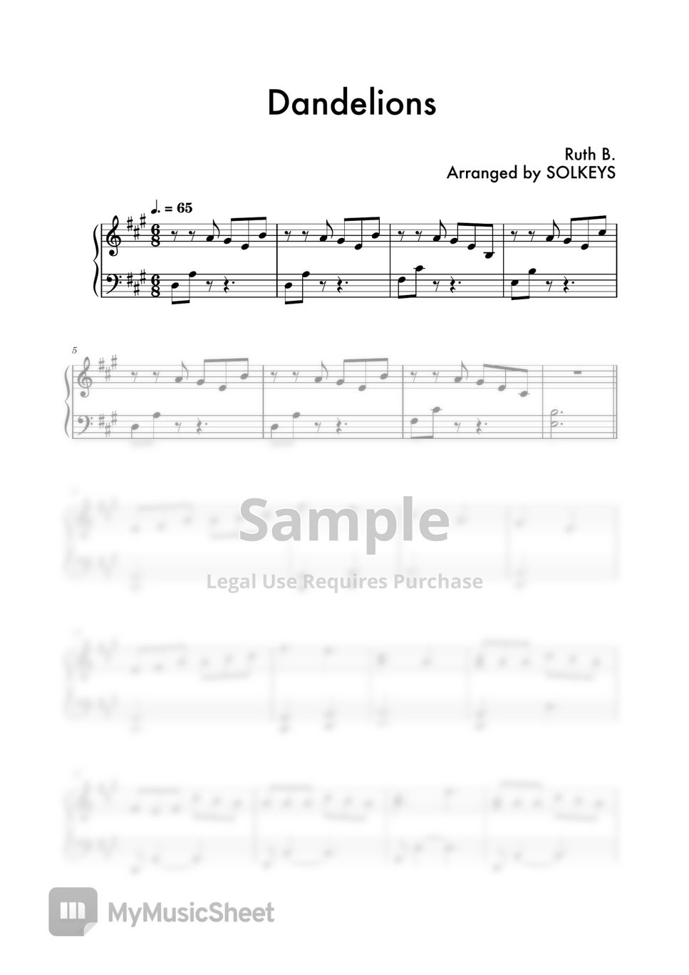 Ruth B. - Dandelions Sheets by SolKeys