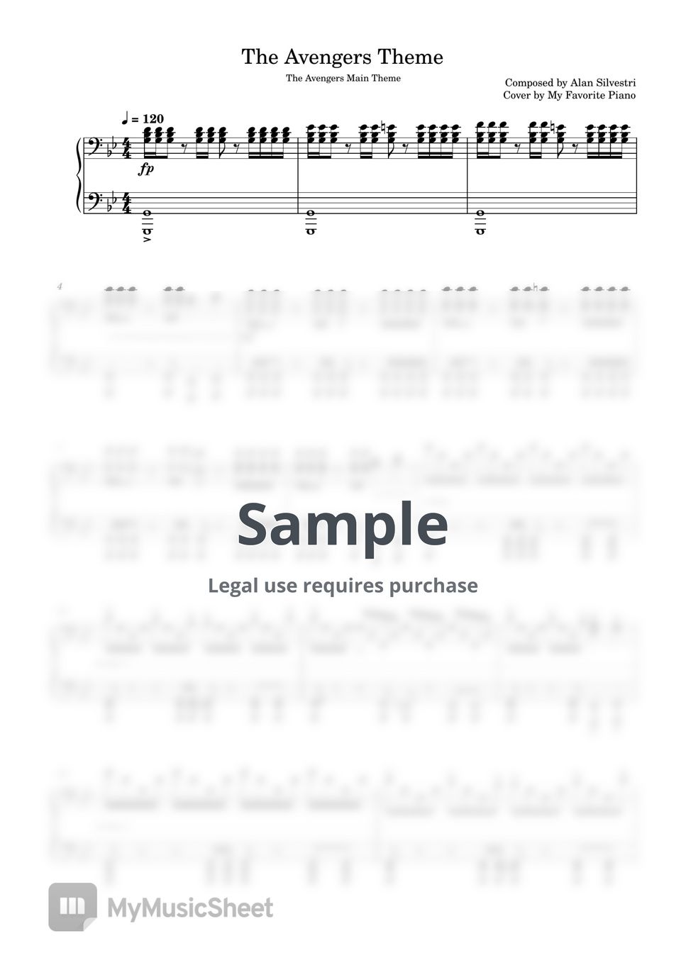 Avengers OST - The Avengers Main Theme (Difficult ver.) Sheets by My ...