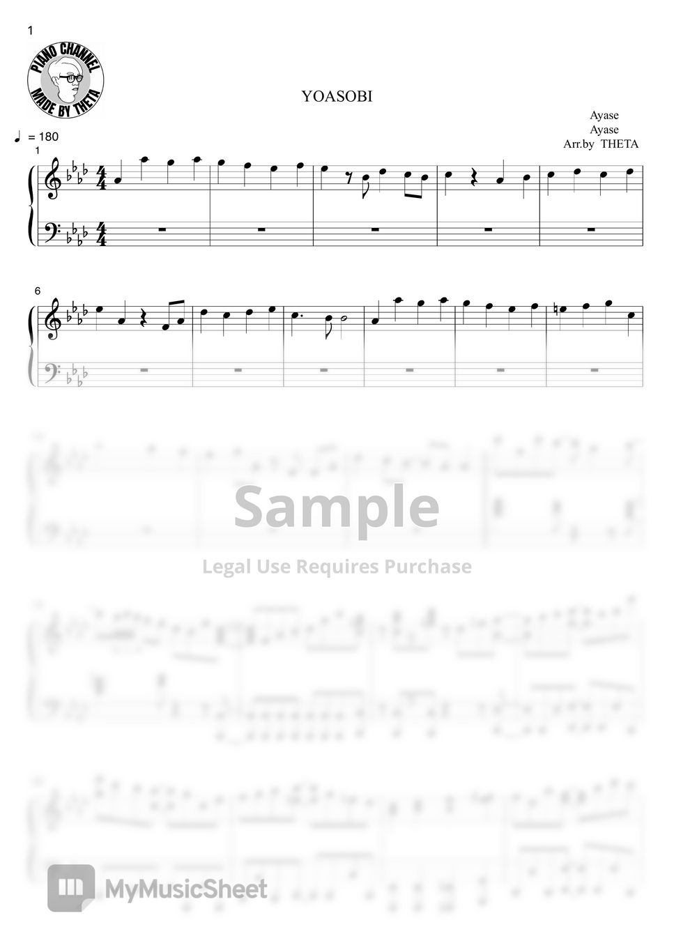 YOASOBI - Ano Yume wo Nazotte Sheets by THETA PIANO