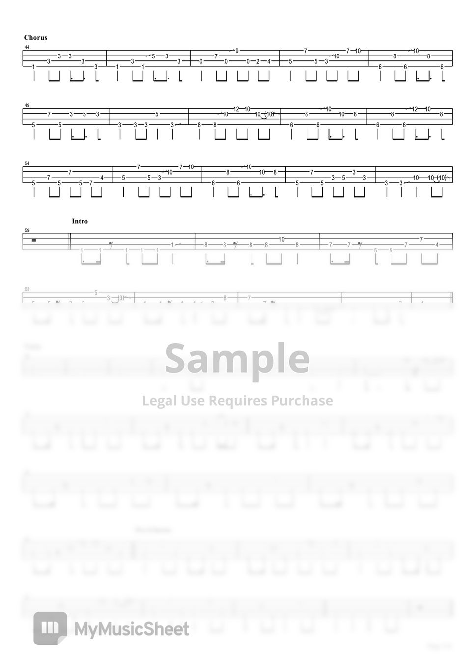 Nijisanji - Virtual to LIVE (Bass TAB) Sheets by Muya