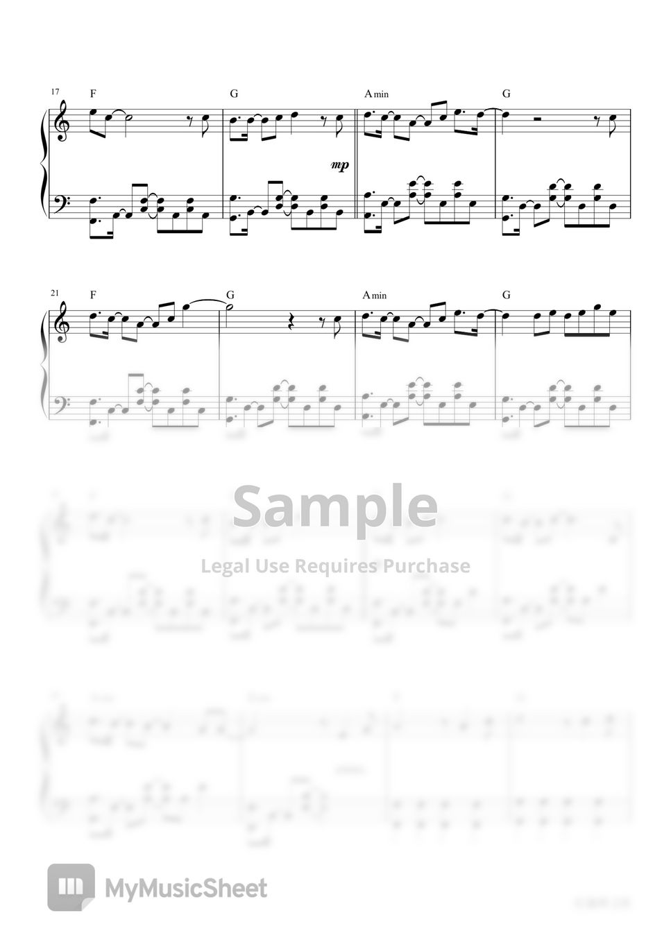 LiSA - ぐれんげ《鬼滅の刃 / Demon Slayer : Kimetsu No Yaiba》 (Staff/Stave)(C) 악보 ...