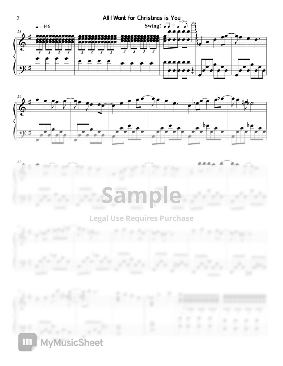 Mariah Carey - All I Want for Christmas is You Sheet Music