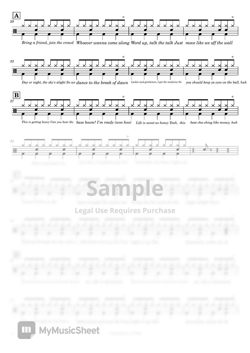 BTS - Dynamite Partitura by 드럼은재밌다_드럼잼