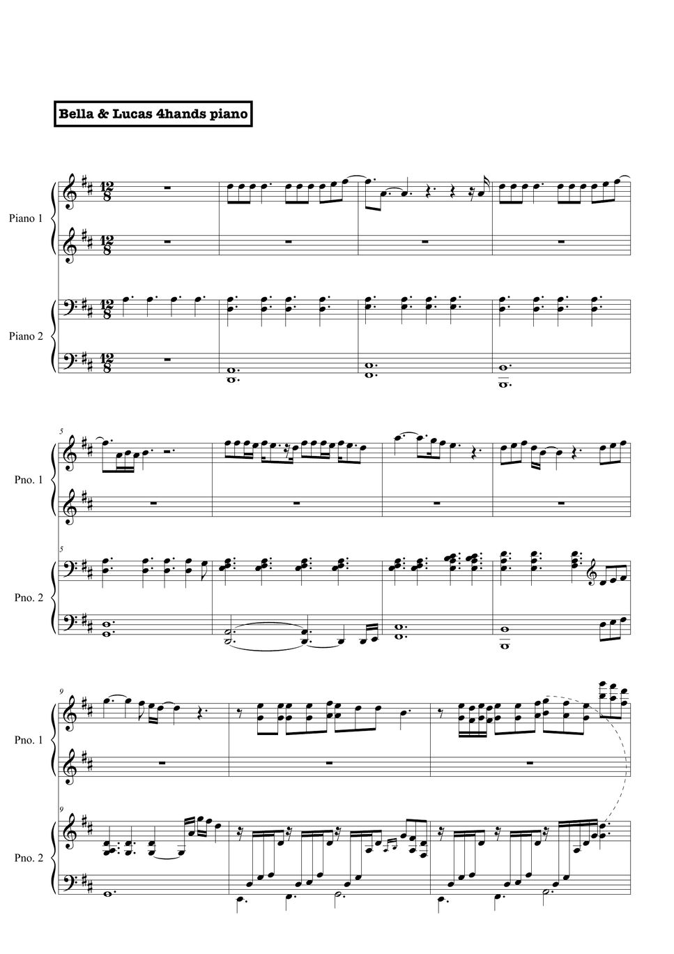 IU - Dear Name (4Hands Piano) Sheets by Bella&Lucas