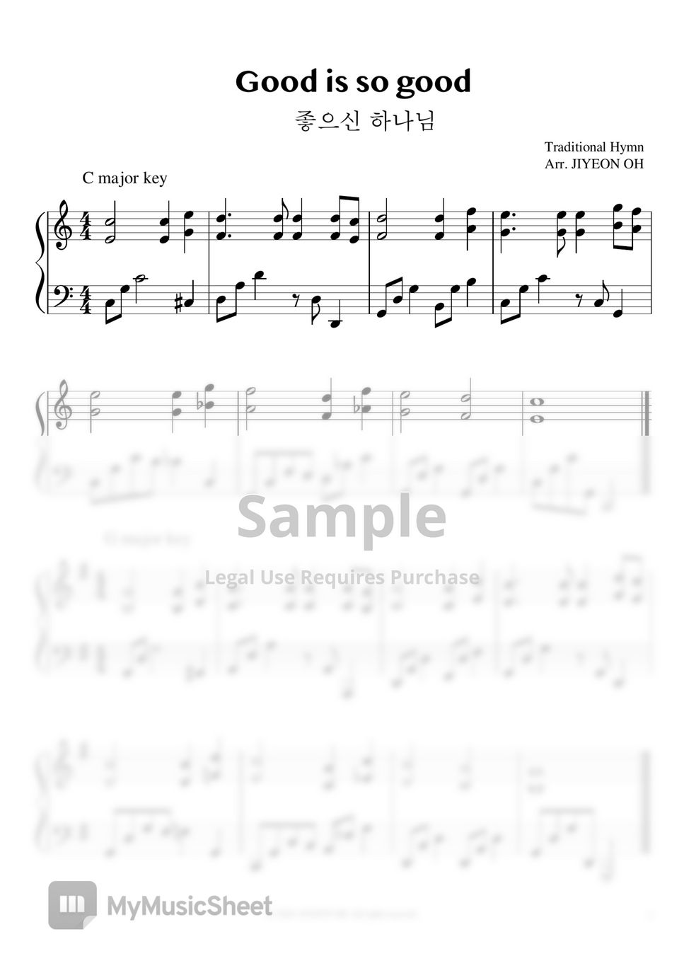 God is so good - piano intermidiate level Sheets by fmgm4u