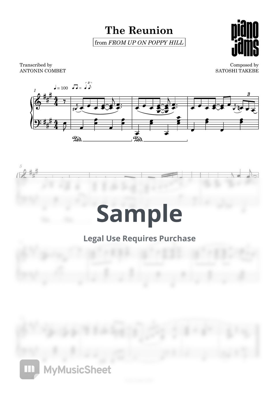 Satoshi Takebe - The Reunion (From Up on Poppy Hill) Sheets by PianoJams