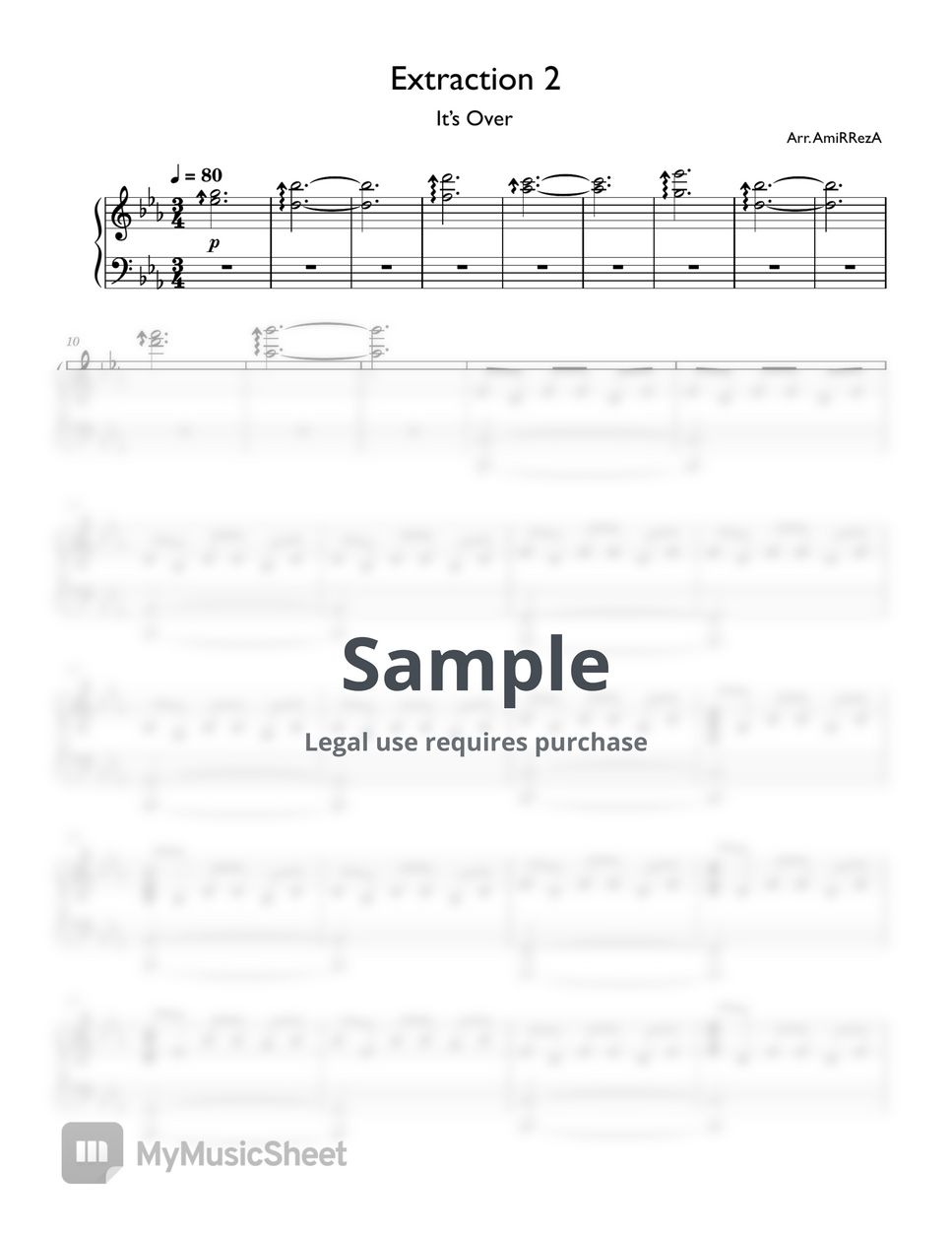 Henry Jackman & Alex Belcher - It’s Over (Extraction 2) Sheets by AmiRRezA