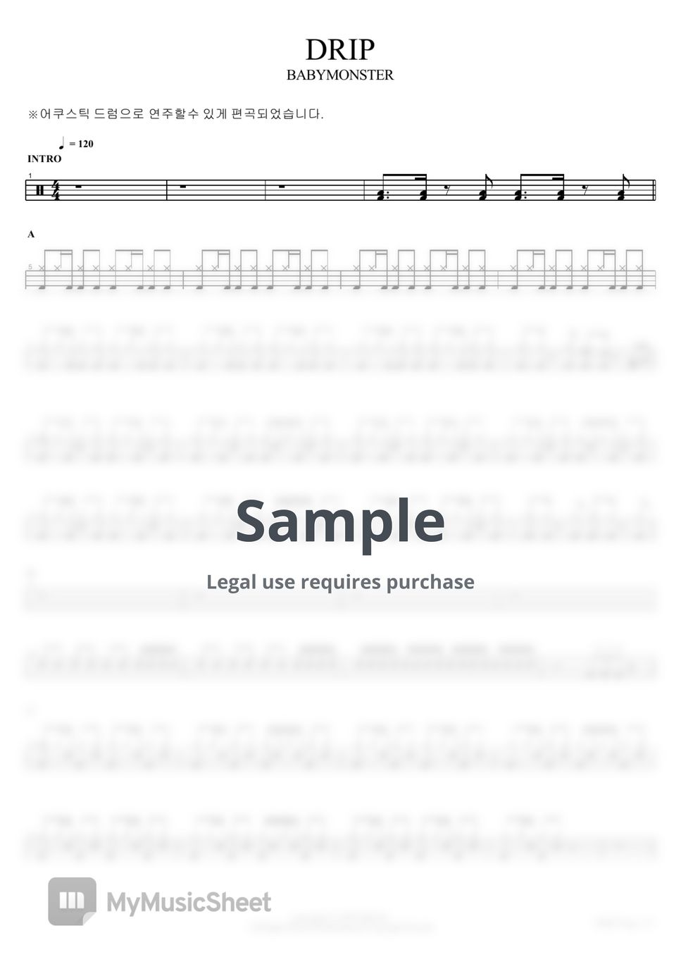 BABYMONSTER - DRIP Sheets by copydrum