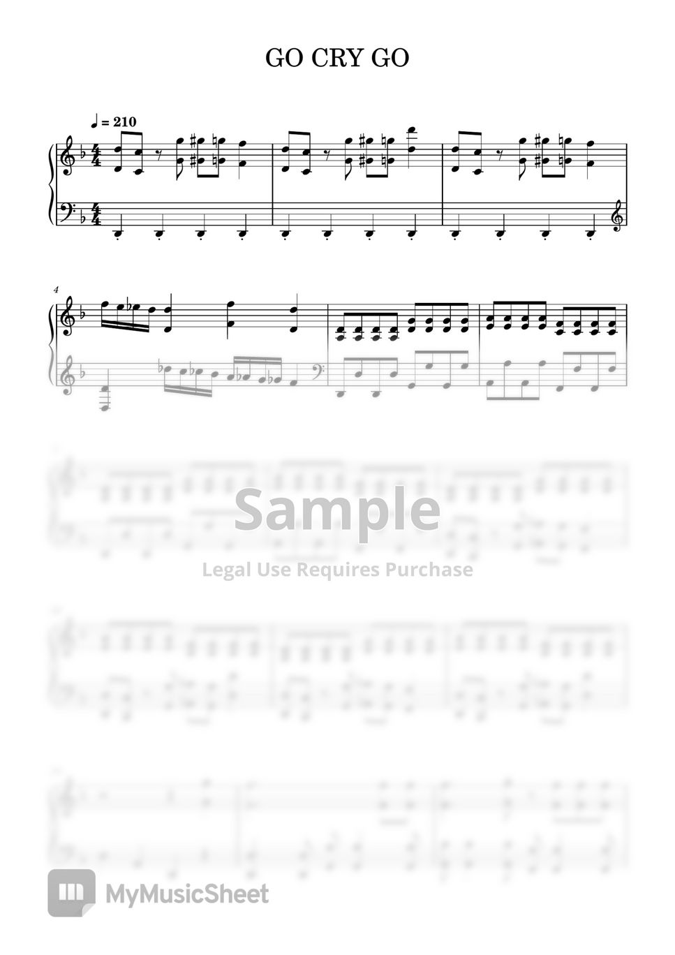 OxT - GO CRY GO (Overlord II) 악보 by TTK