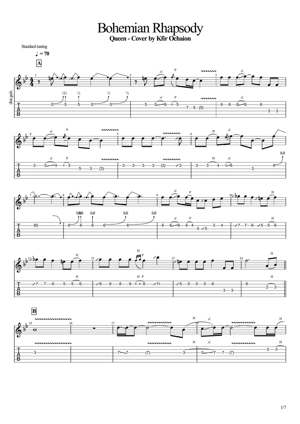 Queen Bohemian Rhapsody Chords