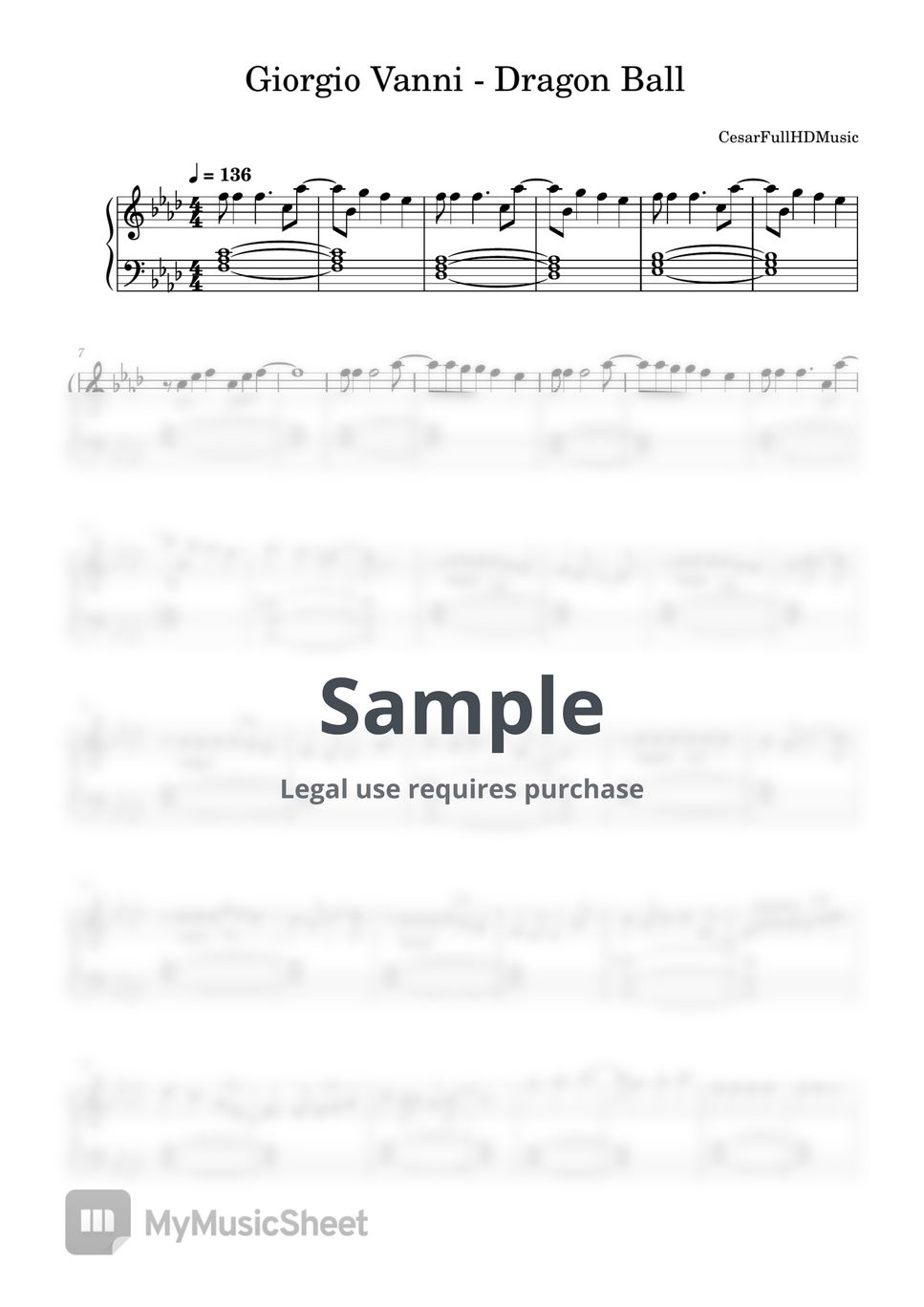 Giorgio Vanni - Dragon Ball Sheets